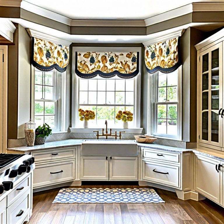 15 Kitchen Bay Window Valance Ideas for Charming Home Decor