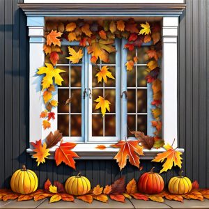 15 Painted Autumn Window Painting Ideas for a Cozy Home