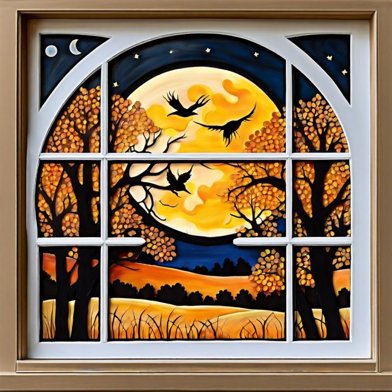 15 Painted Autumn Window Painting Ideas for a Cozy Home