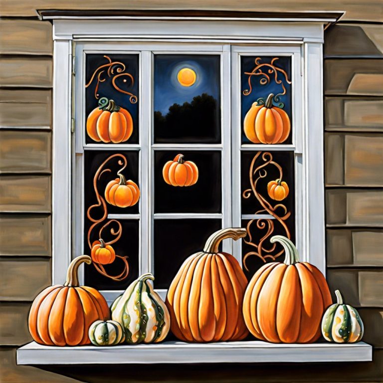 15 Painted Autumn Window Painting Ideas for a Cozy Home
